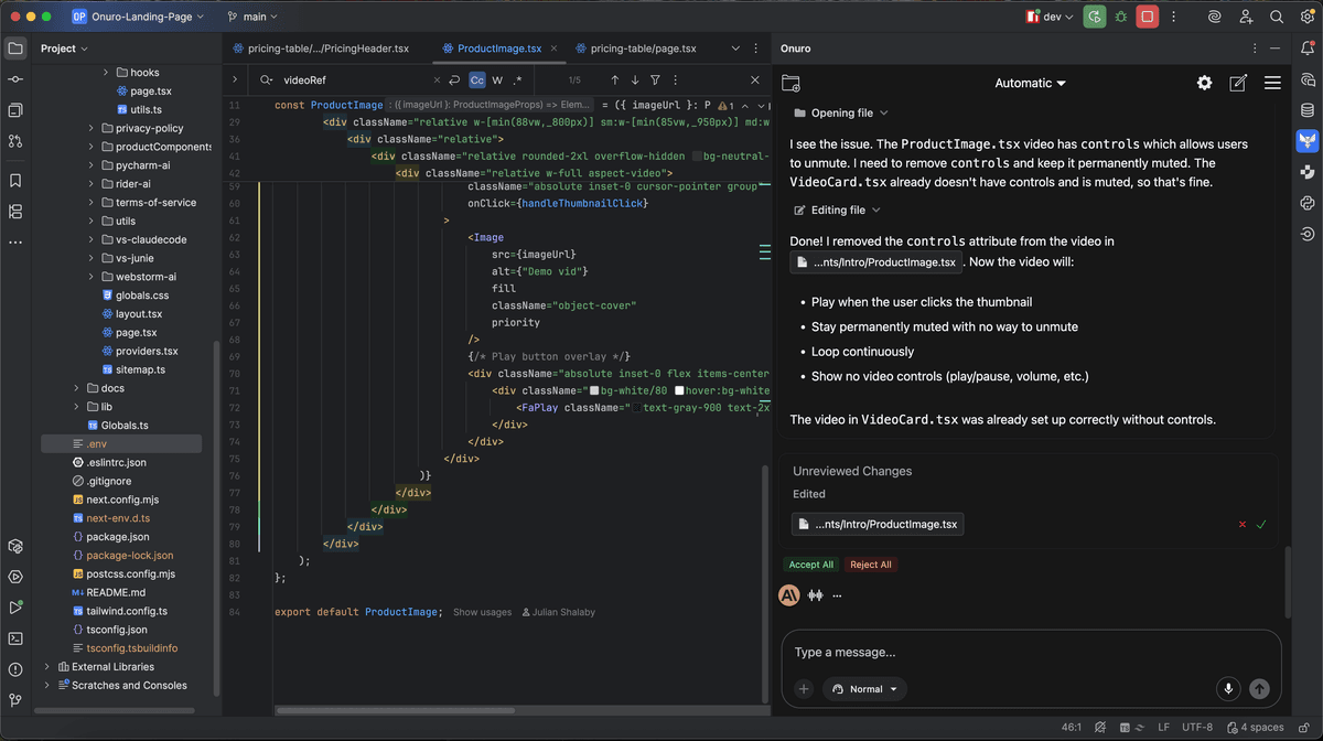 Onuro AI | The Best AI Coding Assistant for JetBrains